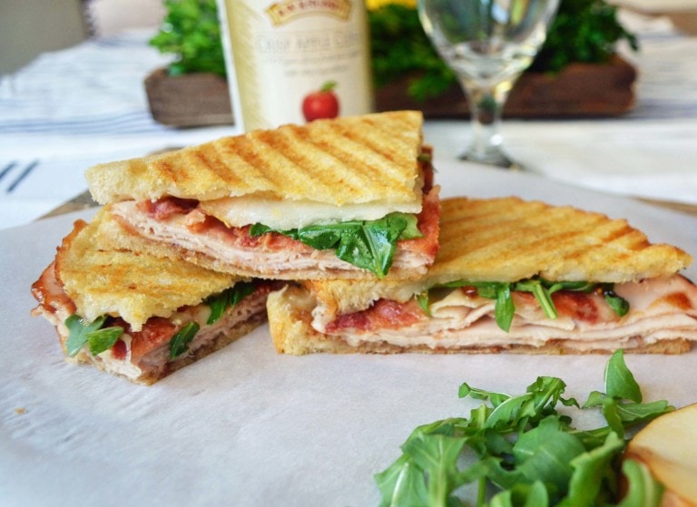Turkey and Bacon Panini with Fig Jam – Modern Honey