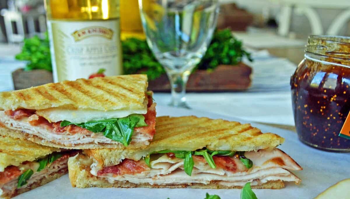 Turkey and Bacon Panini with Fig Jam – Modern Honey