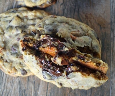 Salty Sweet Caramel Pretzel Cookies – Modern Honey