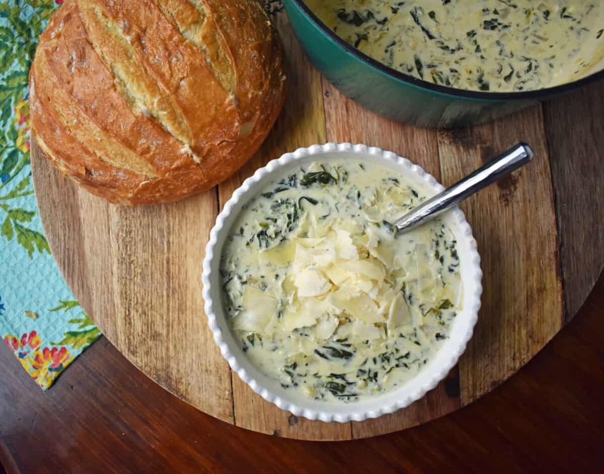 Creamy Spinach Artichoke Soup – Modern Honey