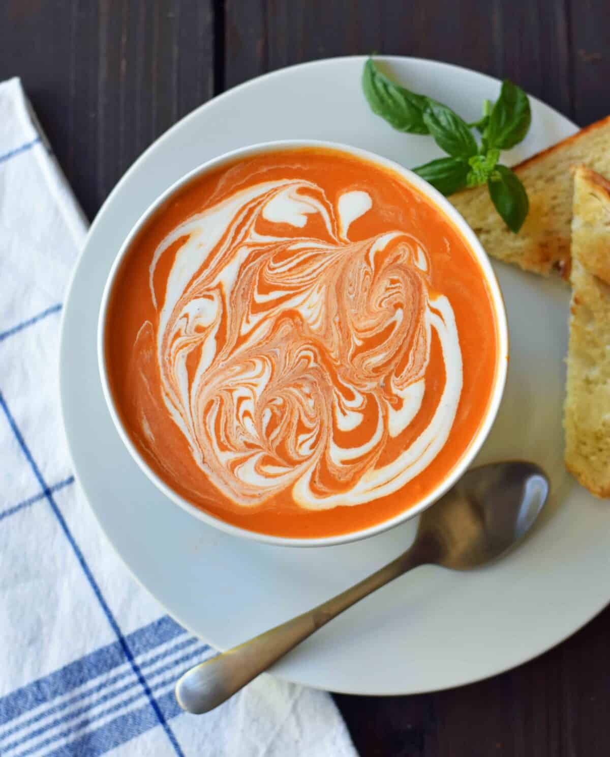 Creamy Tomato Basil Soup – Modern Honey