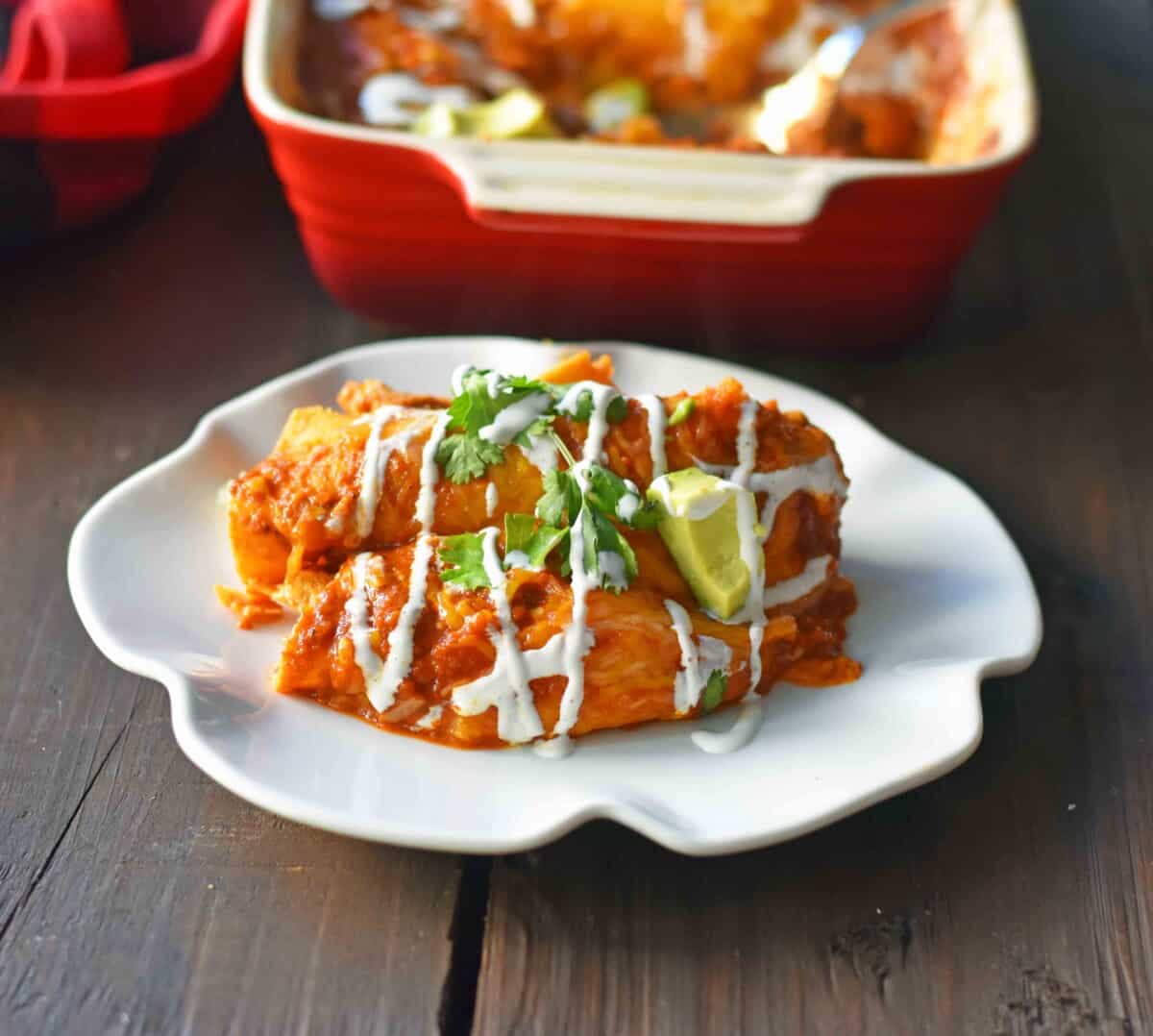 Red Chile Chicken Enchiladas – Modern Honey