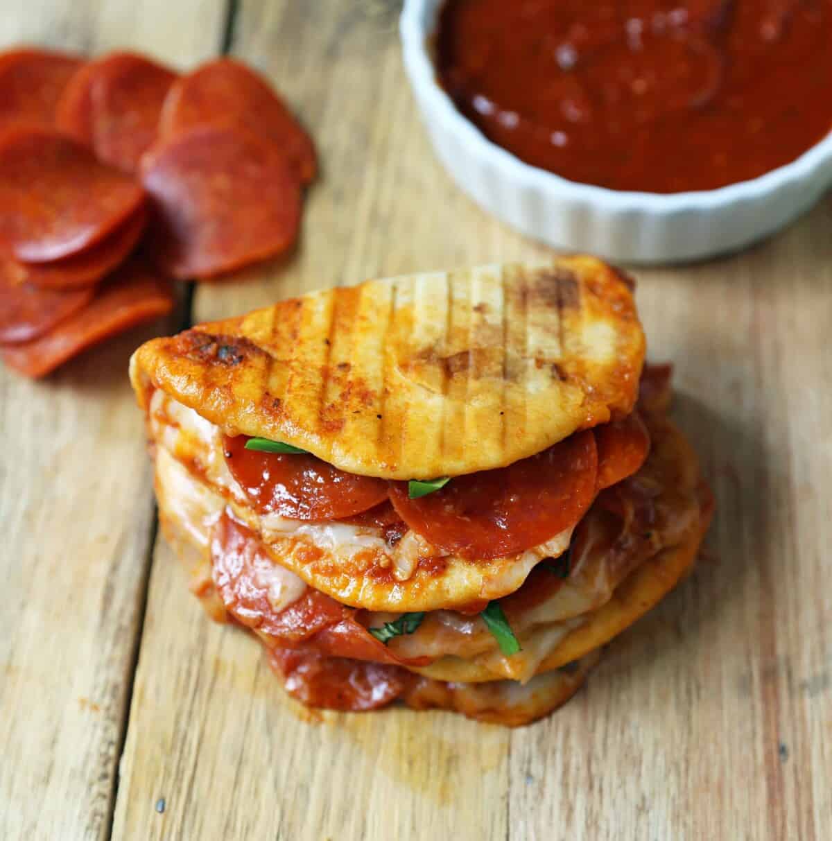 Pepperoni Pizza Flatbread Panini – Modern Honey