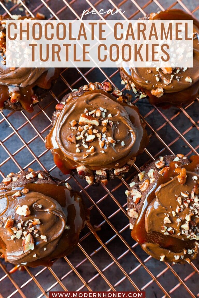 Chocolate Caramel Pecan Turtle Cookies – Modern Honey