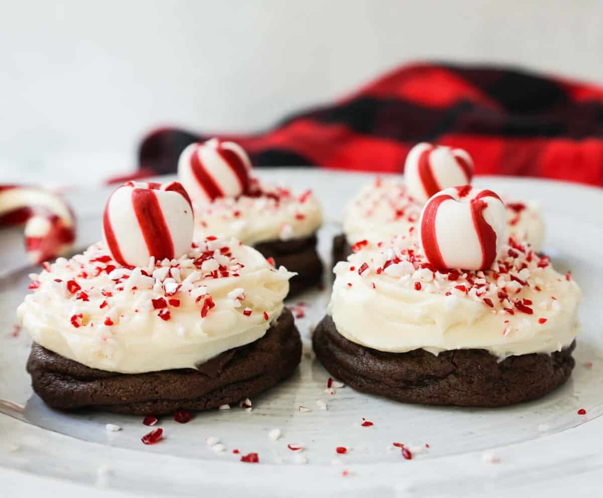 Peppermint Frosted Chocolate Cookies – Modern Honey