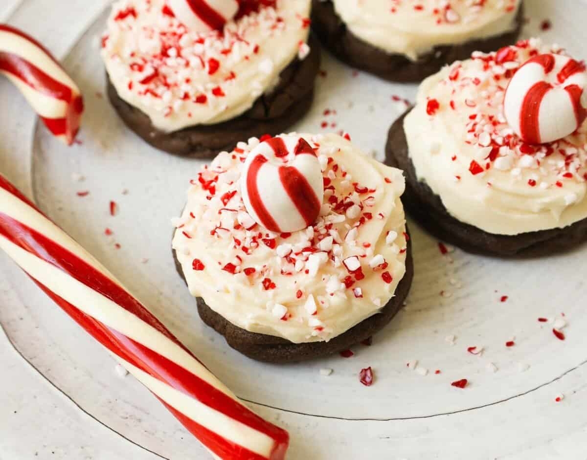 Peppermint Frosted Chocolate Cookies – Modern Honey