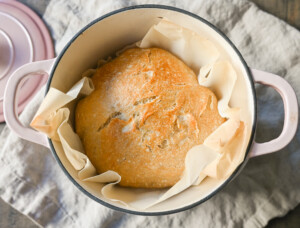 No Knead Overnight Crusty Bread – Modern Honey