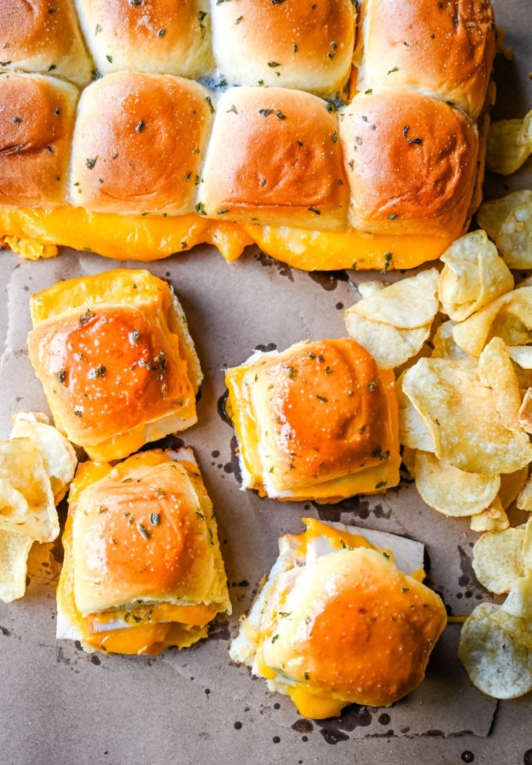Garlic Herb Turkey and Cheddar Sliders – Modern Honey