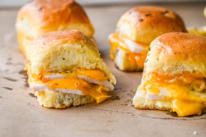 Garlic Herb Turkey and Cheddar Sliders – Modern Honey