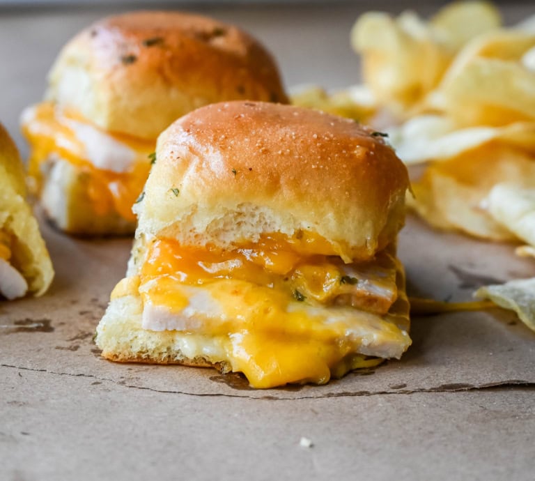 Garlic Herb Turkey and Cheddar Sliders – Modern Honey