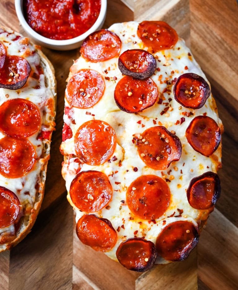 French Bread Pizzas – Modern Honey