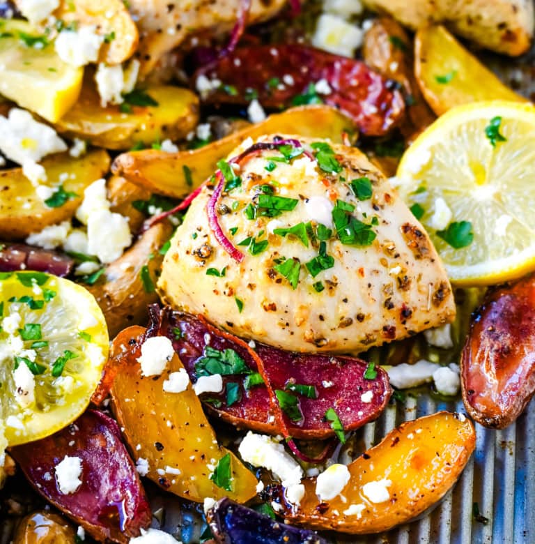 Sheet Pan Greek Chicken and Potatoes – Modern Honey