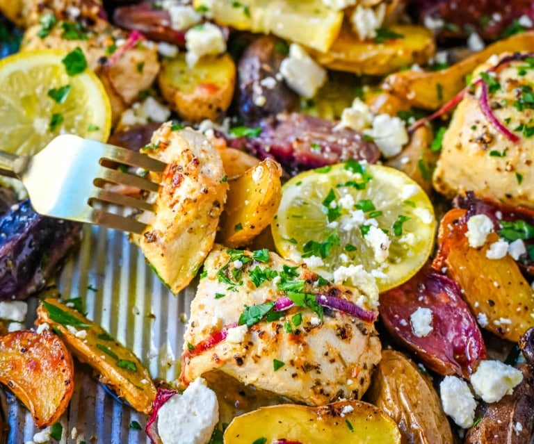 Sheet Pan Greek Chicken and Potatoes – Modern Honey